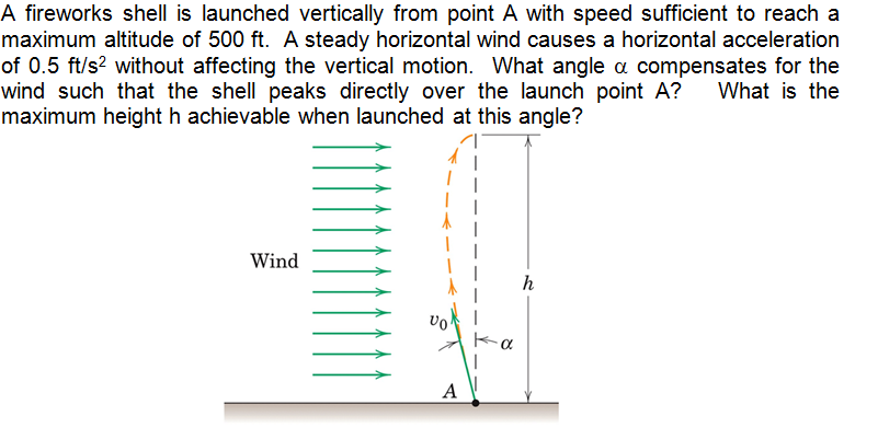 Solved A fireworks shell is launched vertically from point A | Chegg.com