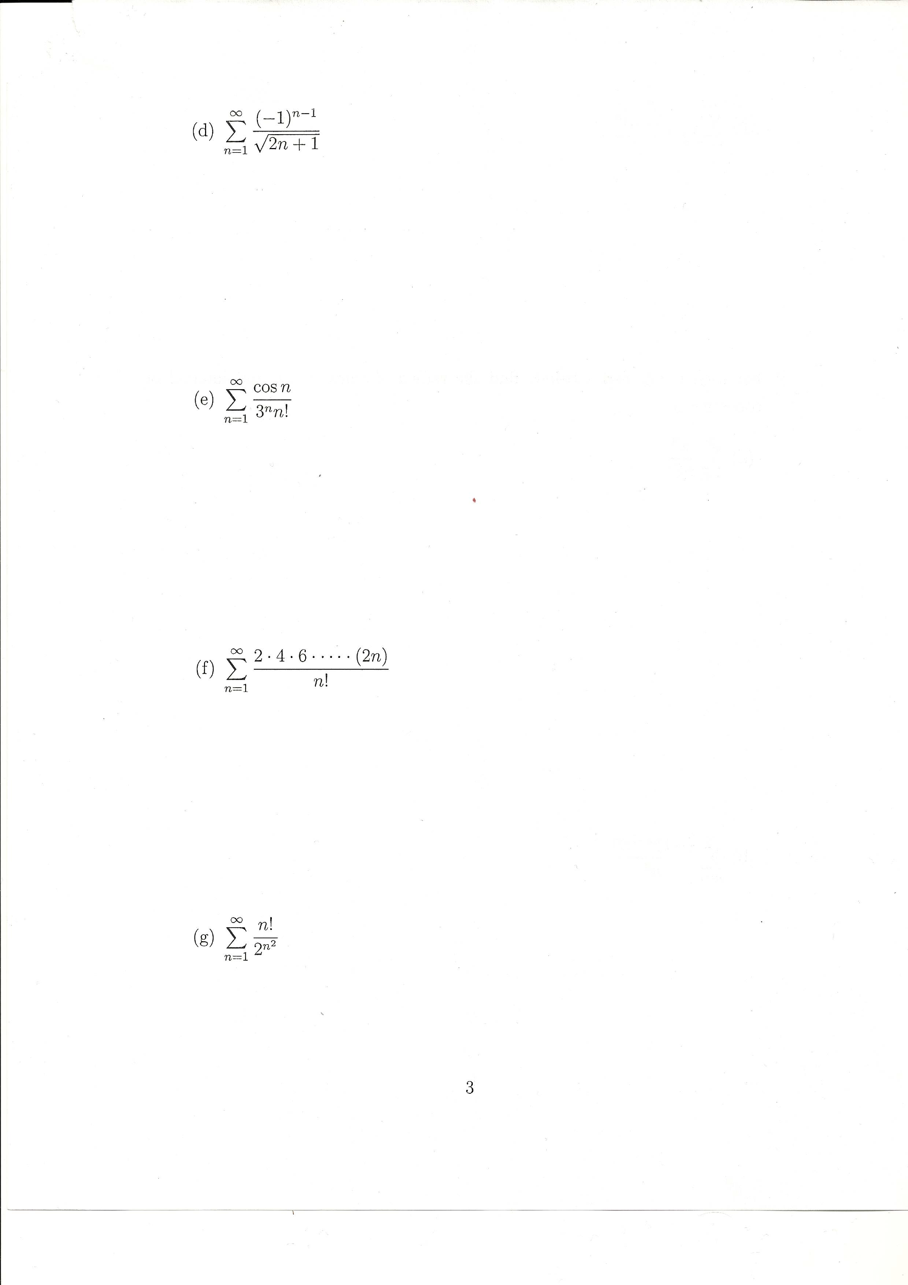 (-1)n-1/ cos n/3nn! 2 middot 4 middot 6 middot | Chegg.com