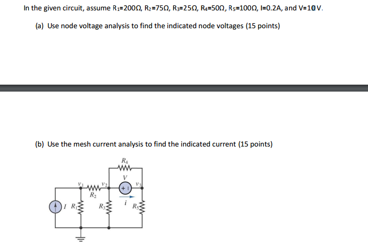 Solved In the given circuit, assume R_1=200 Ohm, R_2=75 Ohm, | Chegg.com