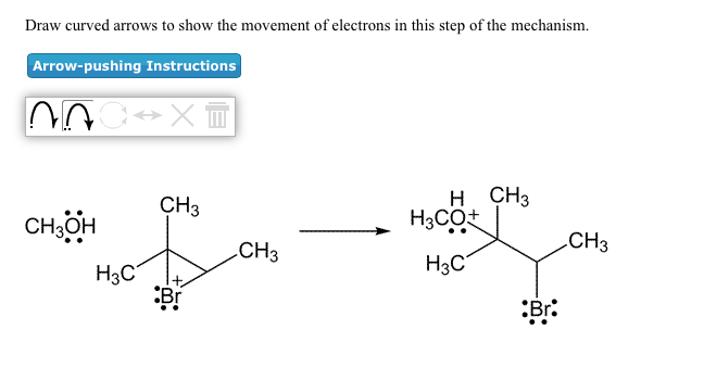 Solved Draw curved arrows to show the movement of electrons | Chegg.com