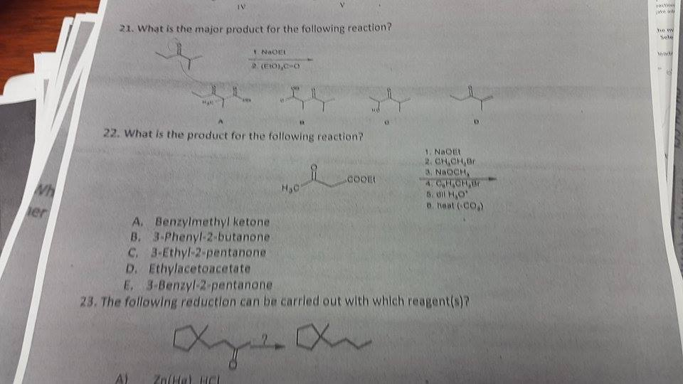 Solved What is the major product for the following reaction? | Chegg.com