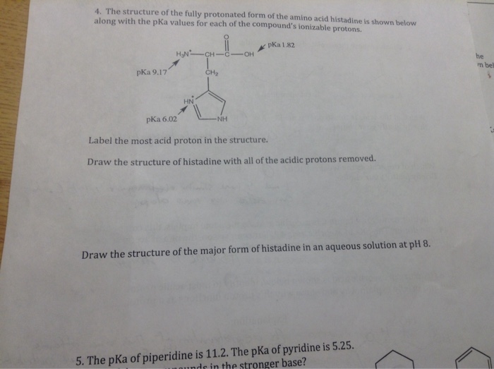 Solved The structure of the fully protonated form of the | Chegg.com