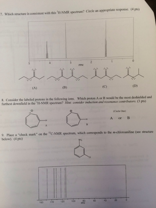 Solved Which structure is consistent with this 1H-NMR | Chegg.com