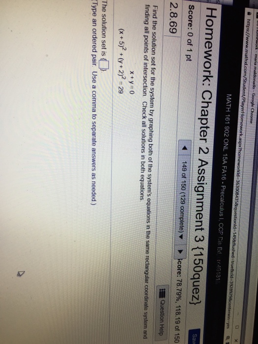 Solved Find the solution sot for the system by graphing both | Chegg.com