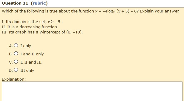 Solved Which of the following is true about the function y = | Chegg.com