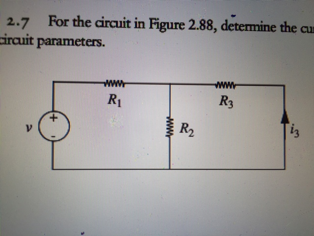 Solved For the circuit below, determine the current i3 | Chegg.com