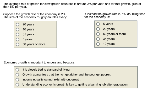 Solved he average rate of growth for slow growth countries | Chegg.com