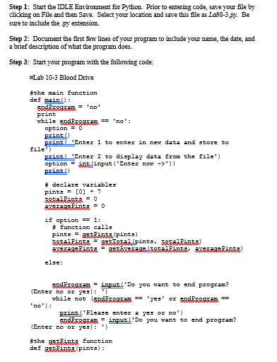 Step 1: Start the IDLE Environment for Python. Prior | Chegg.com