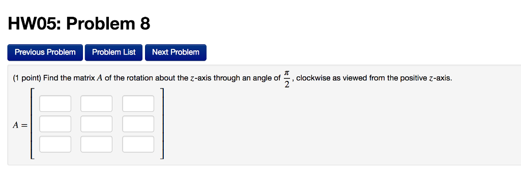 Solved HW05: Problem 8 Previous Problem Problem List Next | Chegg.com
