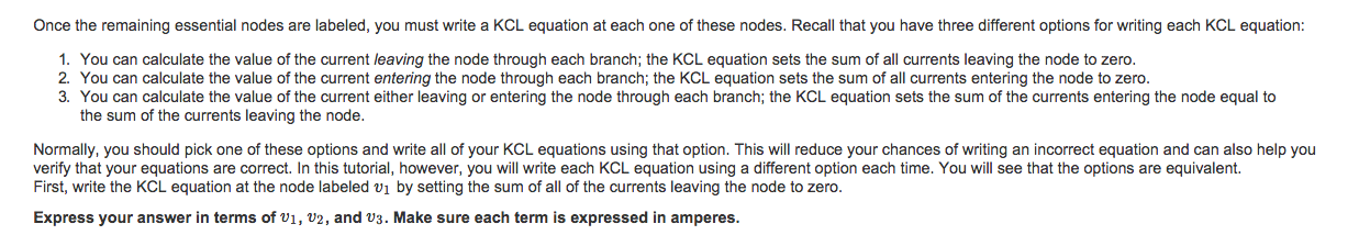 Part B Writing KCL equations Once you have identified | Chegg.com