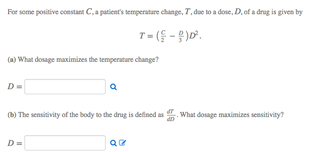 Solved For some positive constant C, a patient's temperature | Chegg.com