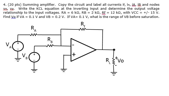 Solved 3. (15 pts) Inverting amplifier circuit. a. Copy the | Chegg.com Solved 3. (15 pts) Inverting amplifier circuit. a. Copy the | Chegg.com