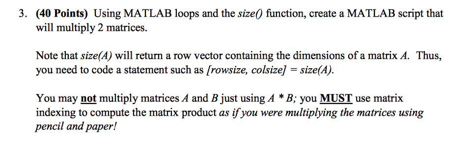 Solved Note 1: Ensure that you follow MATLAB naming rules | Chegg.com