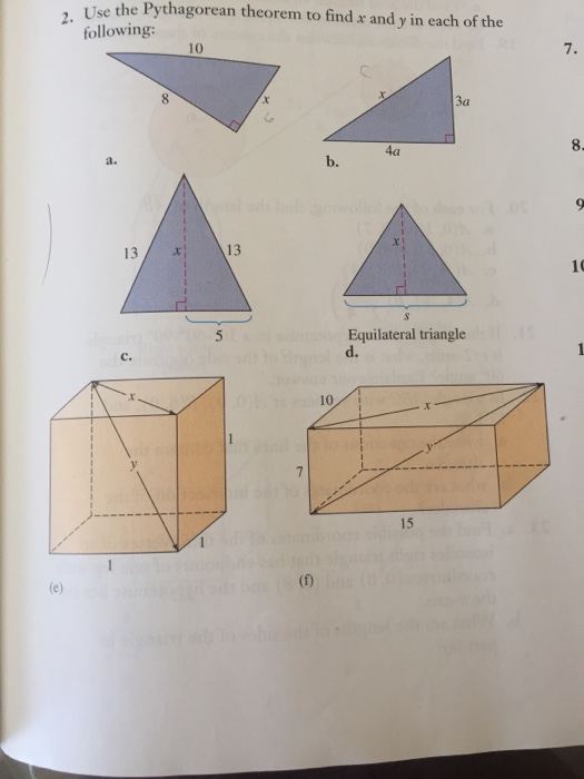 Solved Use the following following: se the Pythagorean | Chegg.com
