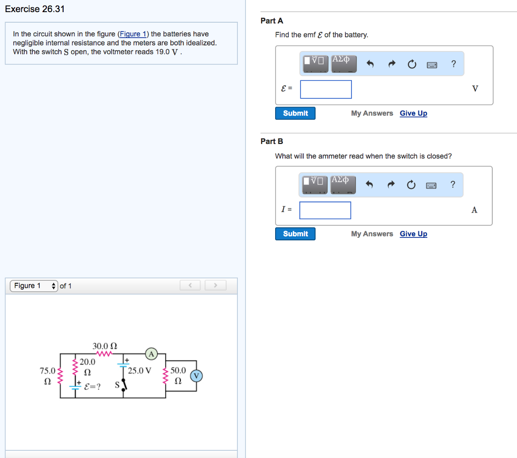 Solved Figure 1 of 1 30.0 20.0 75.00 (2 25.0 V 50.0 | Chegg.com
