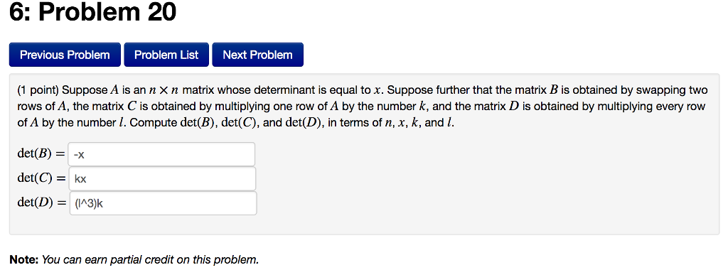 Solved Suppose A is an n times n matrix whose determinant is | Chegg.com