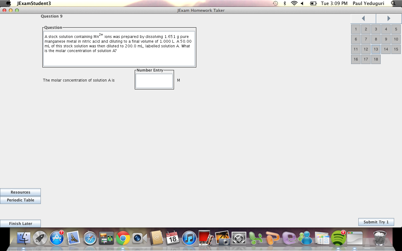 Solved A stock solution containing Mn2+ ions was prepared by | Chegg.com