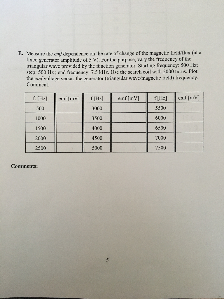 Solved Will someone please calculate the emf [mV] in part E. | Chegg.com