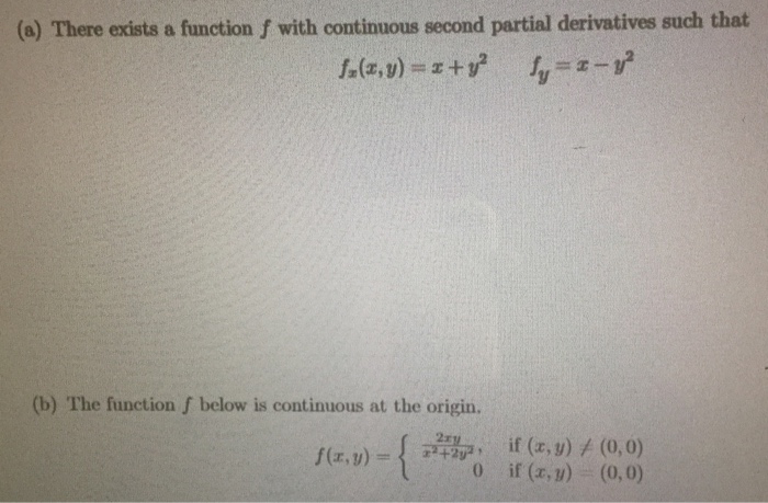 Solved There exists a function f with continuous second | Chegg.com