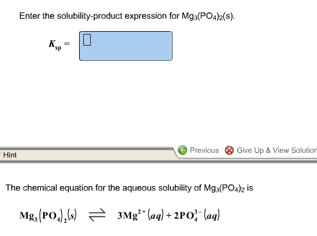 Solved Enter the solubility-product expression for | Chegg.com