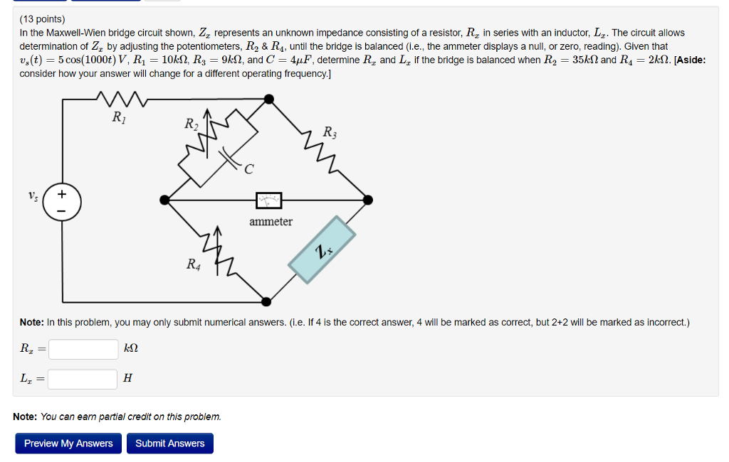 Solved In the Maxwell-Wien bridge circuit shown, Zx | Chegg.com