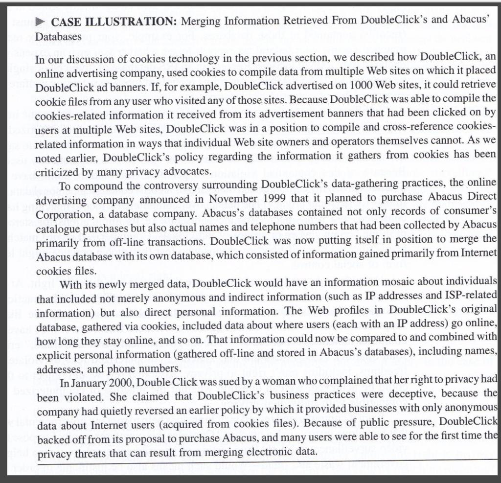 Solved Read the case study Merging Information Retrieved | Chegg.com
