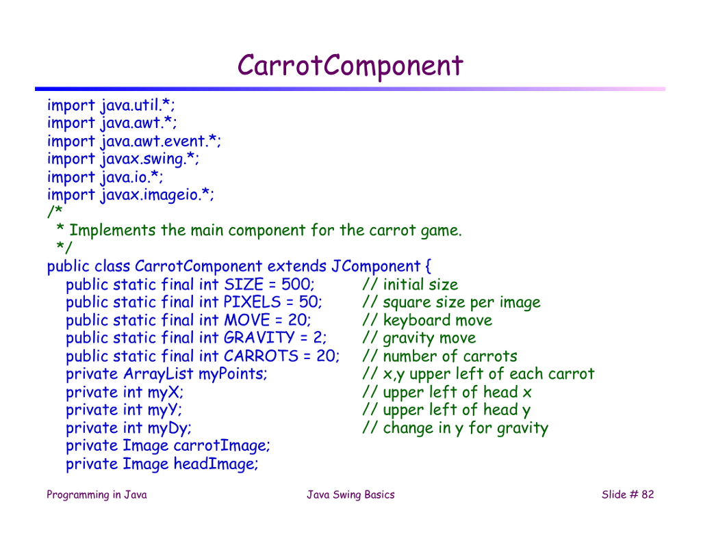 Carrot Component Example Carrot Start Faster Slower | Chegg.com