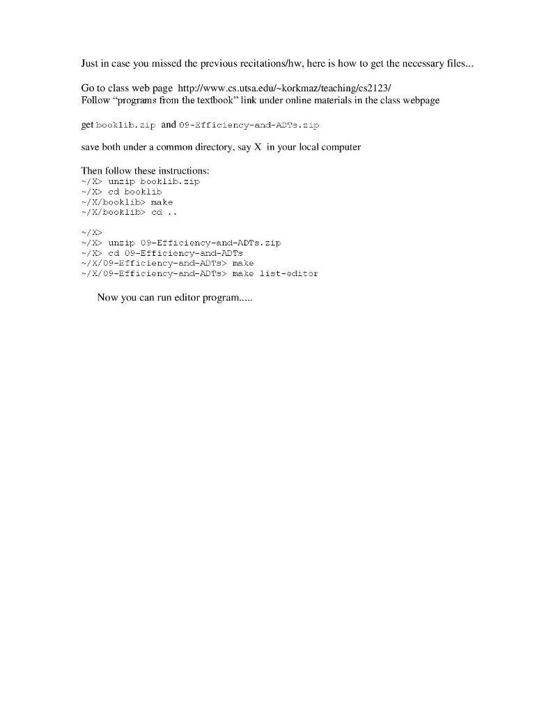 CS 2123 Data Structures Recitation Exercise 09 | Chegg.com