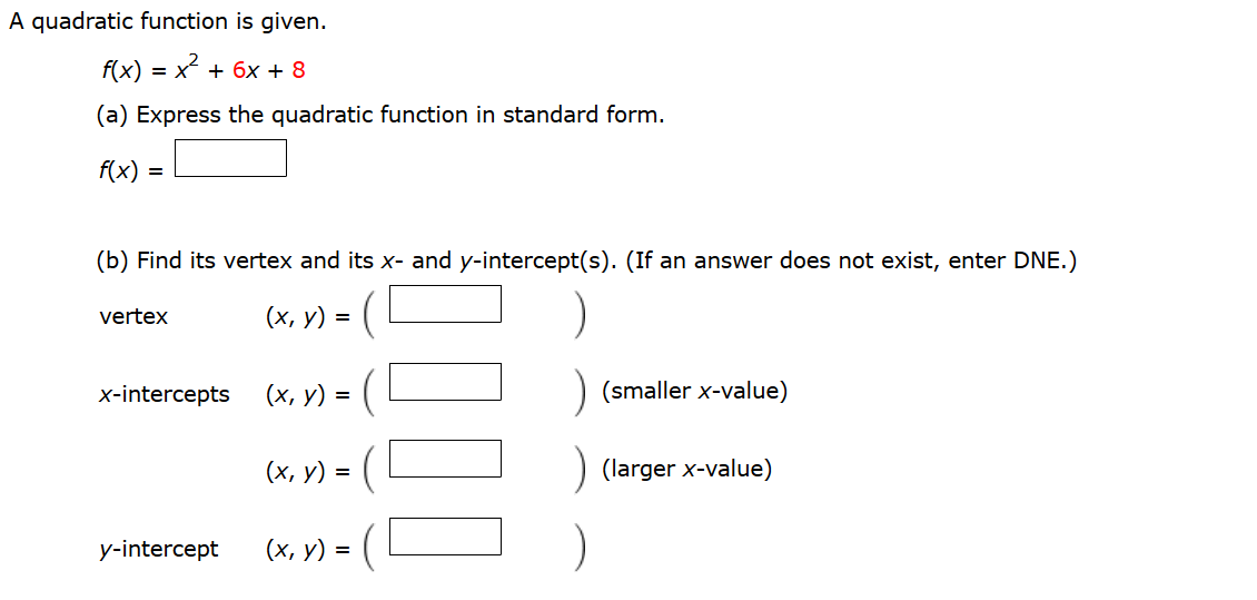 Solved A quadratic function is given. Express the quadratic | Chegg.com
