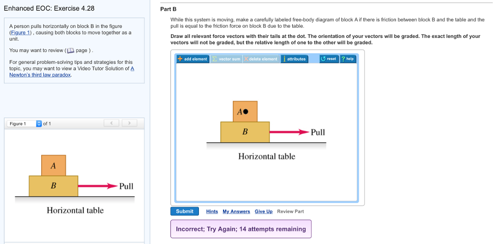 Solved A person pulls horizontally on block B in the figure | Chegg.com