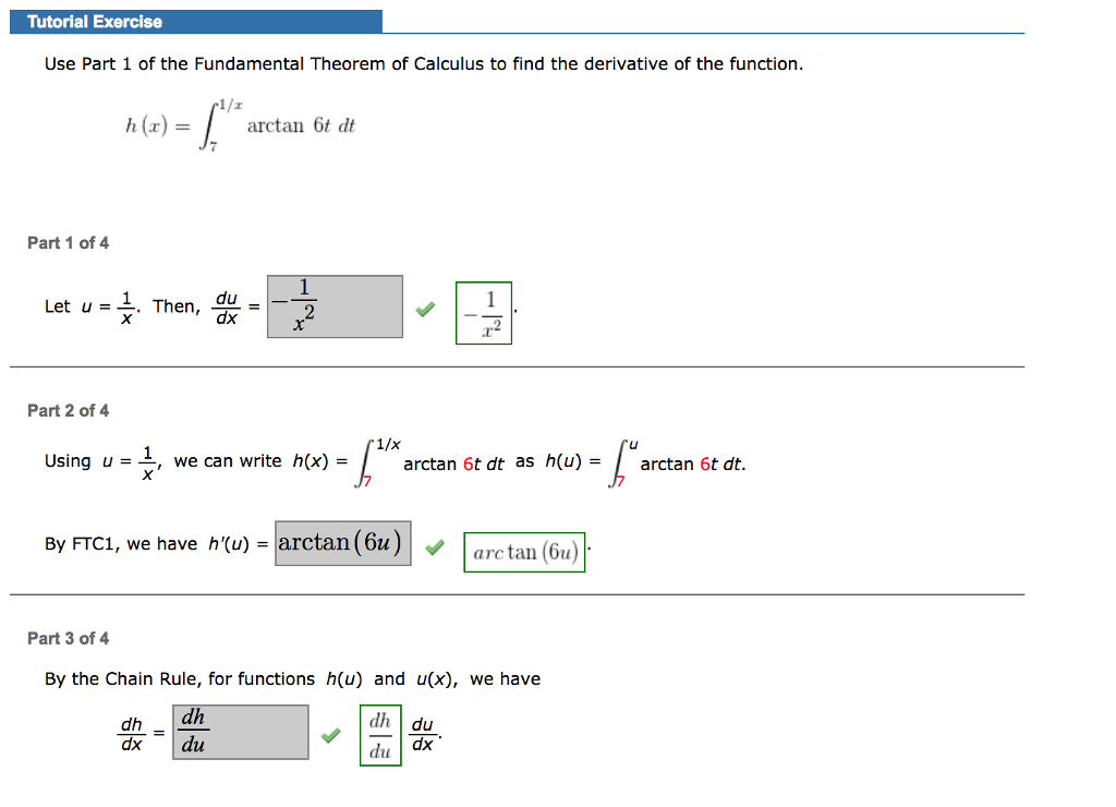 Solved Use Part 1 of the Fundamental Theorem of Calculus to | Chegg.com
