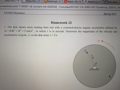 Solved The disk shown starts rotating from rest with a | Chegg.com
