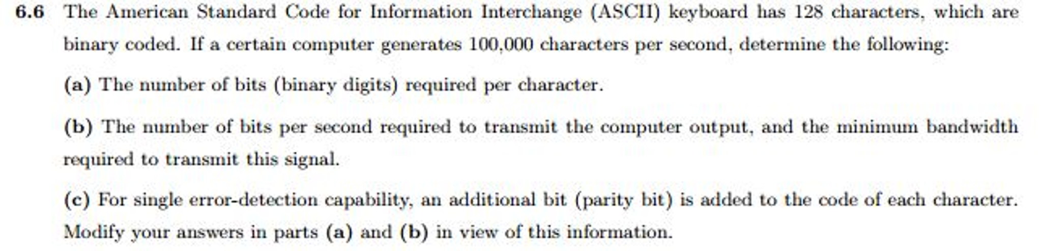 Solved The American Standard Code for Information | Chegg.com