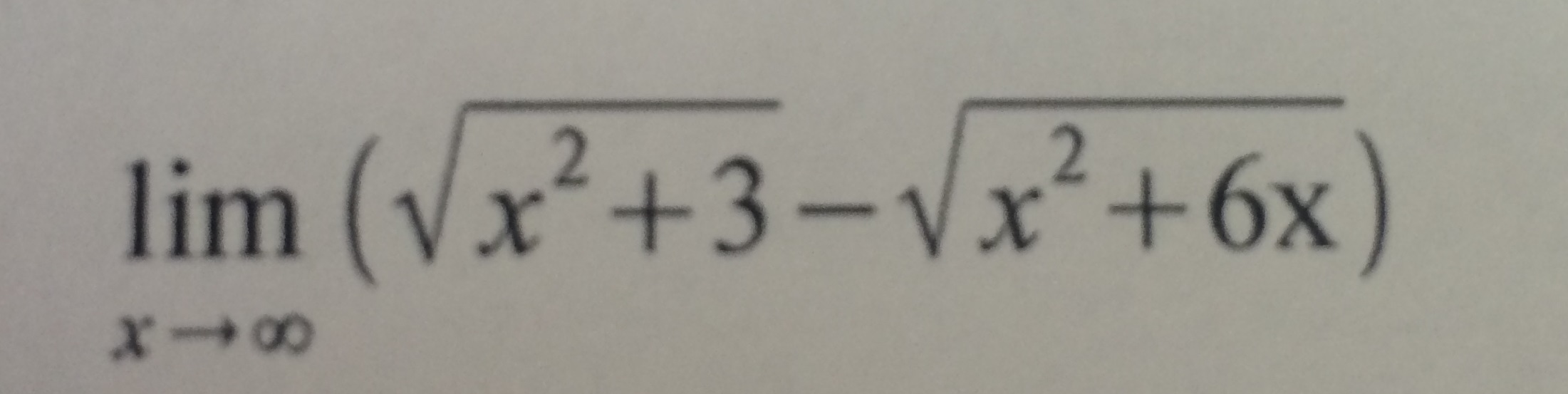 Solved Lim x right arrow Infinity ( square root x^2+3 ? | Chegg.com