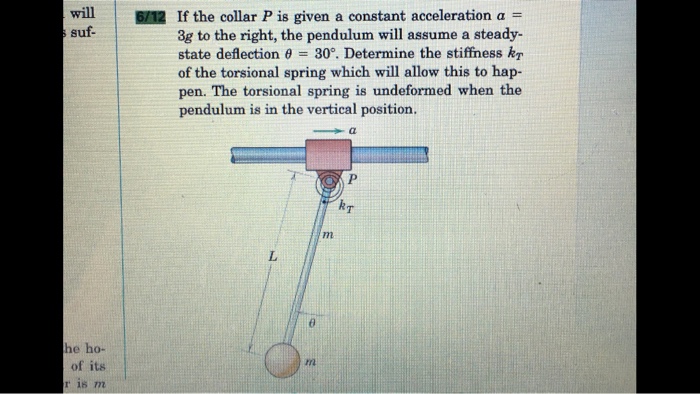 Solved If the collar P is given a constant acceleration a = | Chegg.com