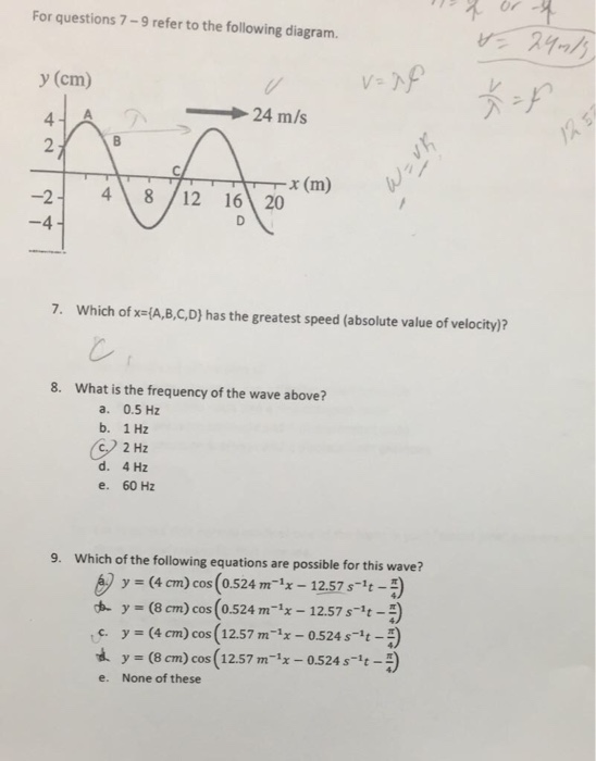 Solved Which of x={A, B, C, D} has the greatest speed | Chegg.com
