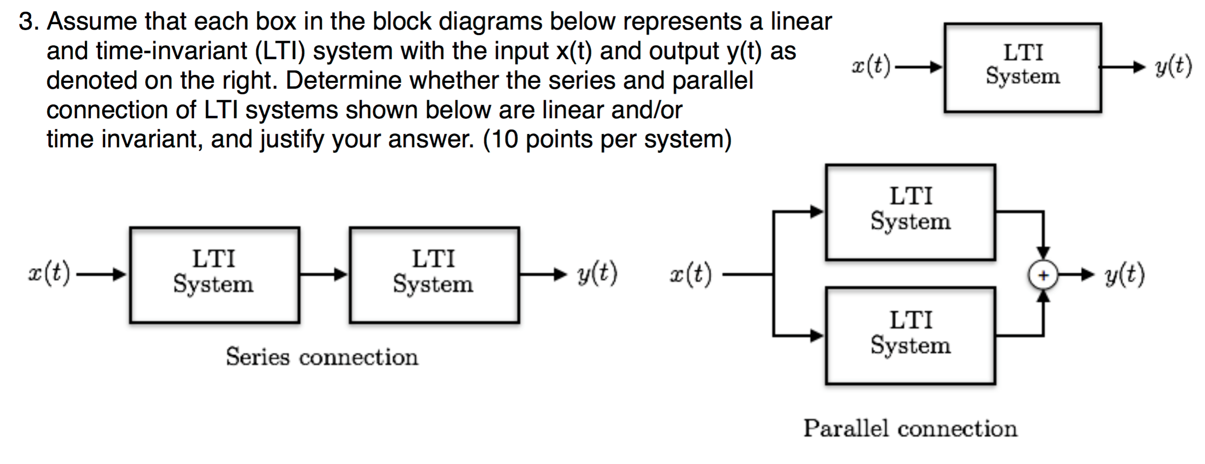 Solved Assume that each box in the block diagrams below | Chegg.com