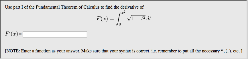 Solved Use part I of the Fundamental Theorem of Calculus to | Chegg.com