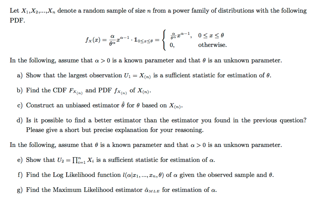 Solved Let X_1, X_2, ..., X_n denote a random sample of size | Chegg.com