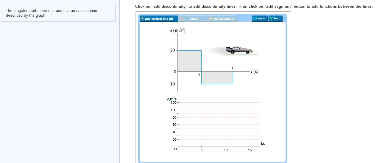 Solved The dragster starts from rest and has an acceleration | Chegg.com