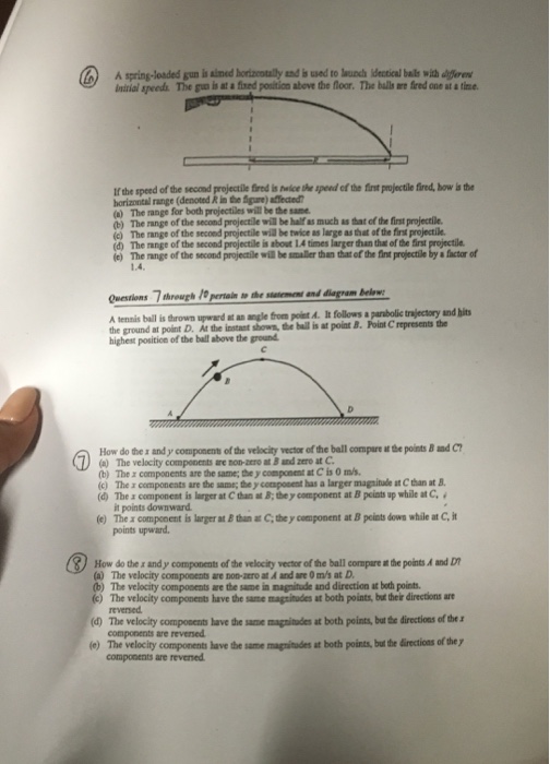 Solved A spring-loaded gun is aimed horizontal and is used | Chegg.com