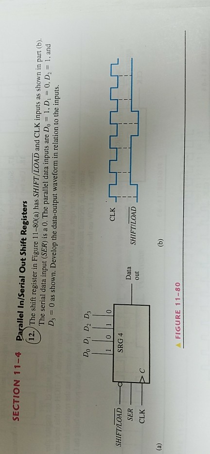 Solved SECTION 11-4 Parallel In/Serial Out Shift Registers | Chegg.com