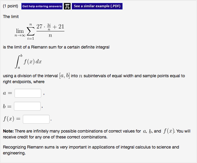 Solved (1 point) Get hel entering r See a similar example | Chegg.com