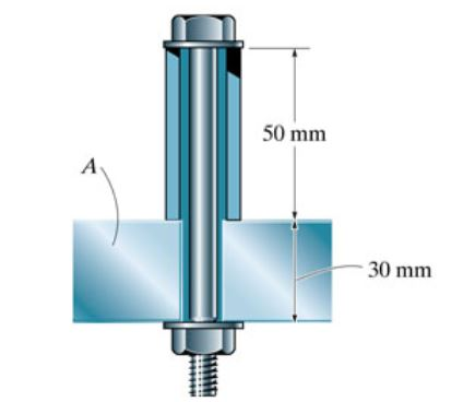 Solved The 8-mm-diameter bolt is made of an aluminum alloy. | Chegg.com