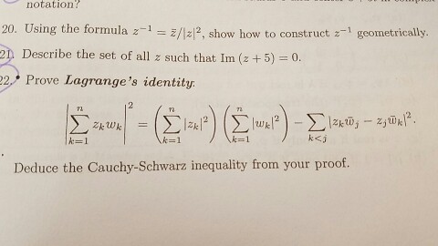 Solved Using the formula z^-1 = z/|z|^2, show how to | Chegg.com