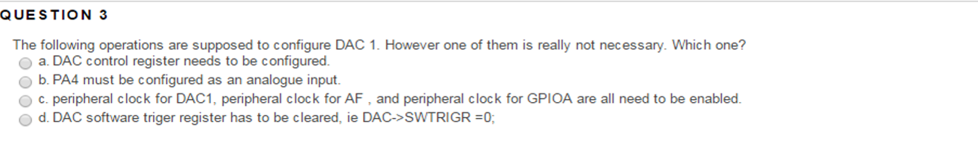 Solved The following operations are supposed to configure | Chegg.com