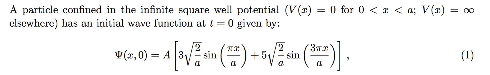 Solved What is the expression for the full, time-dependent | Chegg.com