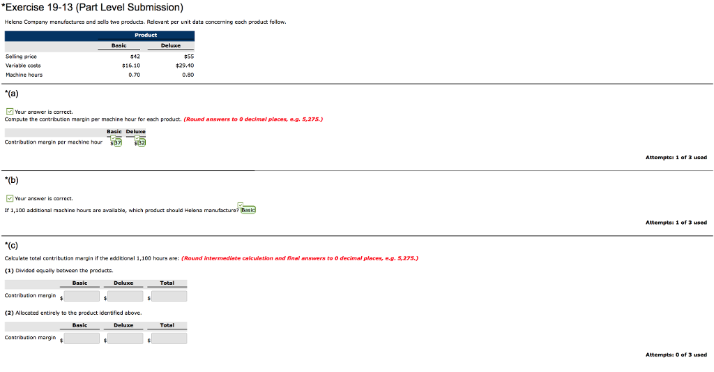 Solved Exercise 19-13 (Part Level Submission) Helena Company | Chegg.com