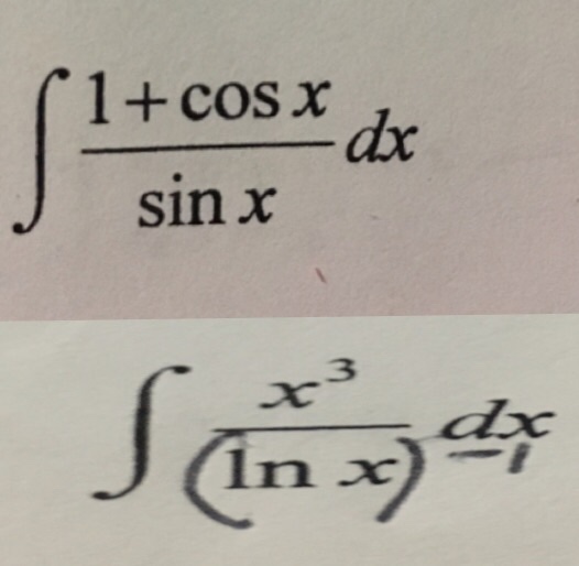 Solved Evalute integrals integral 1 + cos x/sin x dx | Chegg.com Solved Evalute integrals integral 1 + cos x/sin x dx | Chegg.com
