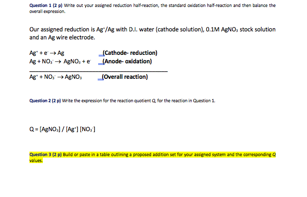 Question 1 (2 pl Write out your assigned reduction | Chegg.com